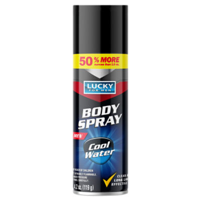 Lucky for Men Cool Water Body Spray, 4.2 oz - The Fresh Grocer