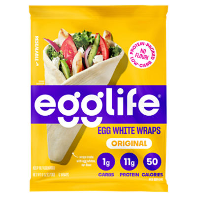 Egglife Original Egg White Wraps, 6 count, 6 oz - Fairway