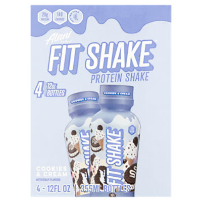 Alani Nu Fit Shake Cookies & Cream Protein Shake, 12 fl oz, 4 count