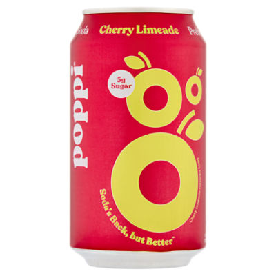 Poppi Cherry Limeade Prebiotic Soda, 12 fl oz - Fairway