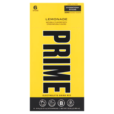 Prime Lemonade Hydration+Sticks Electrolyte Drink Mix, 0.31 oz, 6 count ...