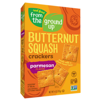 Real Food From The Ground Up Parmesan Flavor Butternut Squash Crackers ...