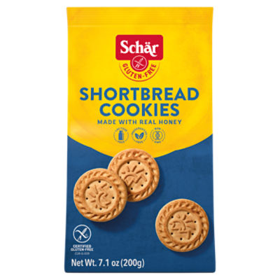 Schär Gluten-Free Shortbread Cookies Made with Real Honey, 7.1 oz ...
