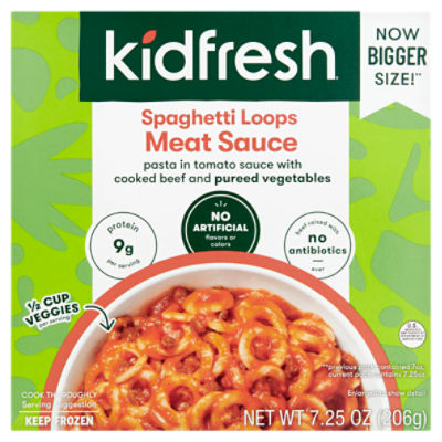 Kidfresh Spaghetti Loops Meat Sauce, 7.25 oz