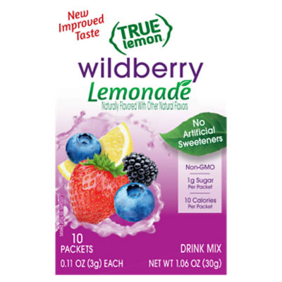 True Lemon Wildberry Lemonade Drink Mix, 0.11 oz, 10 count - ShopRite