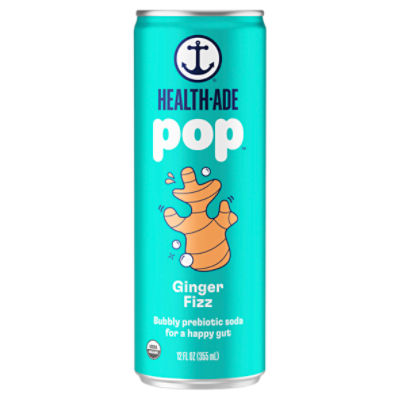 HEALTH-ADE pop Ginger Fizz Prebiotic Soda, 355 ml