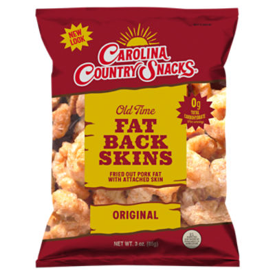 Carolina Country Snacks Original Old Time Fat Back Skins, 3 oz - The ...