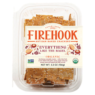 Firehook Organic Everything Like The Bagel Baked Crackers, 5.5 oz