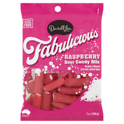 Darrell Lea Fabulicious Raspberry Sour Candy Stix, 7 oz - ShopRite
