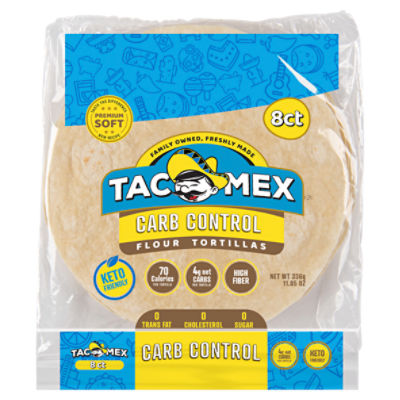 Tacomex Carb Control Flour Tortillas, 8 count, 11.85 oz - Fairway
