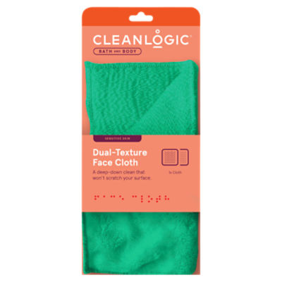 Cleanlogic Bath and Body Sensitive Skin Dual-Texture Face Cloth - ShopRite