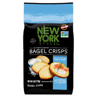 New York Style The Original Authentic Baked Sea Salt Bagel Crisps, 6 oz ...