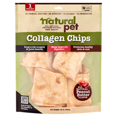 Natural Pet Peanut Butter Flavor Collagen Chips Dog Chews, 16 oz - ShopRite