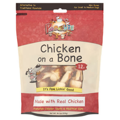 Poochie Chicken on a Bone Dog Treats, 12 count, 8.4 oz - ShopRite