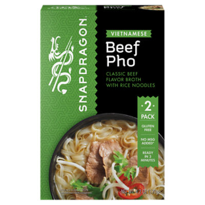 Snapdragon Beef Pho Flavored Noodle Soup, 2 count, 4.2 oz - ShopRite