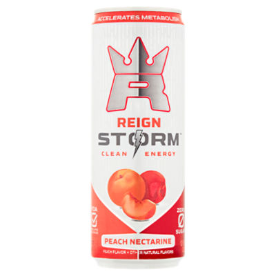Reign Storm Clean Energy Peach Nectarine Energy Drink, 12 fl oz