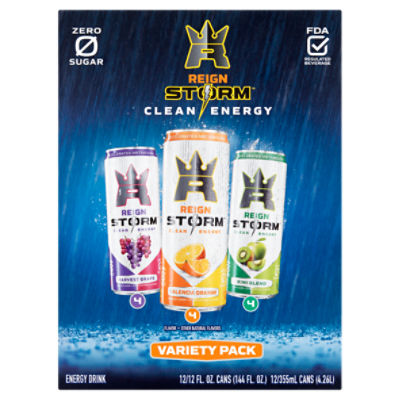 Reign Storm Clean Energy Drink Variety Pack, 12 fl oz, 12 count - ShopRite