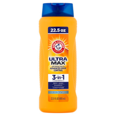 Arm & Hammer Ultra Max Cool Water 3-in-1 Body Wash, Shampoo and ...
