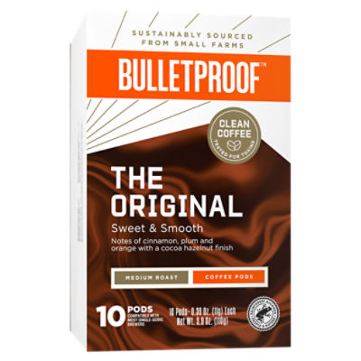 Bulletproof The Original Medium Roast Coffee Pods, 0.39 oz, 10 count