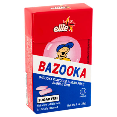 Elite Bazooka Flavored Sugar Free Bubble Gum, 1 oz - Fairway