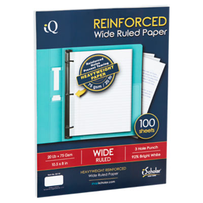 iScholar New York Reinforced Wide Ruled Paper, 100 sheets - Price Rite