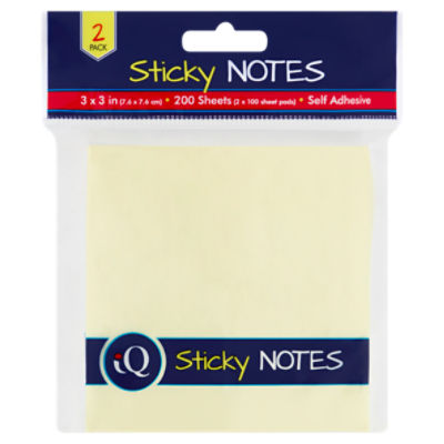 iQ 3 x 3 in Sticky Notes, 200 count - ShopRite