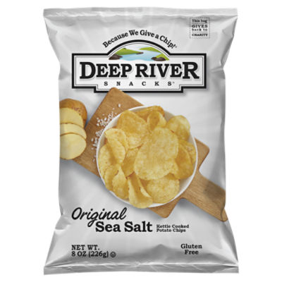 Deep River Snacks Original Sea Salt Kettle Cooked Potato Chips, 8 oz ...