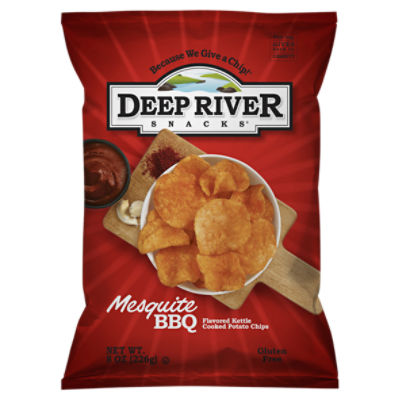 Deep River Snacks Mesquite BBQ Flavored Kettle Cooked Potato Chips, 8 ...