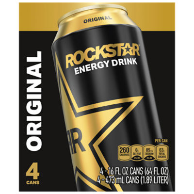 Rockstar Energy Drink, Original, 16 Fl Oz, 4 Count - ShopRite