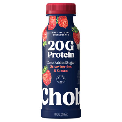 Chobani Complete Strawberry Cream Greek Yogurt Drink, 10 fl oz - Fairway