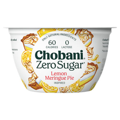 Chobani Zero Sugar Lemon Meringue Pie Inspired Yogurt-Cultured Ultra ...