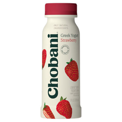 Chobani Lowfat Greek Strawberry Yogurt Drink 7 fl oz - Fairway
