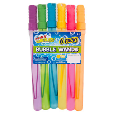 Maxx Bubbles! Bubble Wands, 3+, 4 fl oz, 6 count - ShopRite