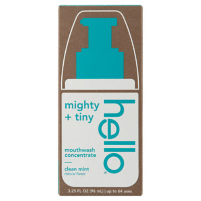 Hello Mighty + Tiny Clean Mint Mouthwash Concentrate, 3.25 fl oz - ShopRite