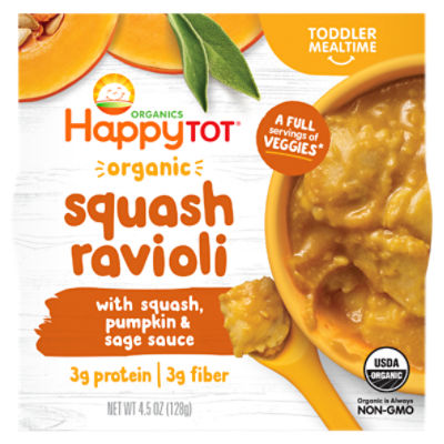 Happy Tot Organics Organic Squash Ravioli with Squash, Pumpkin & Sage ...