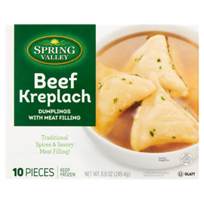 Spring Valley Beef Kreplach Dumplings with Meat Filling, 10 count, 8.8 ...