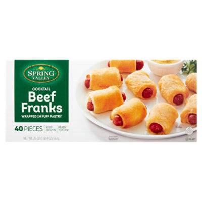 Spring Valley Cocktail Beef Franks Wrapped in Puff Pastry, 40 count, 20 ...
