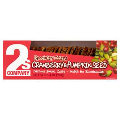 2s Company Cranberry & Pumpkin Seed Specialty Crisps, 5.3 oz - Fairway