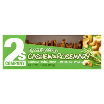 2s Company Cashew & Rosemary Specialty Crisps, 5.3 oz