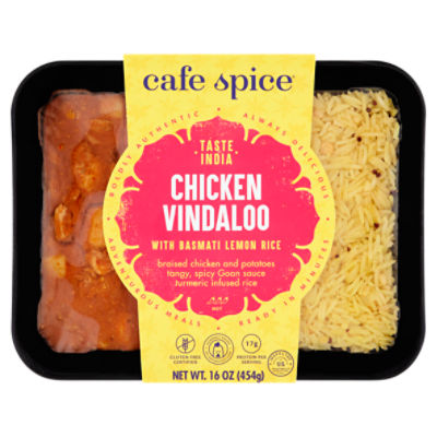 Cafe Spice Chicken Vindaloo With Basmati Lemon Rice 16 Oz Gourmet