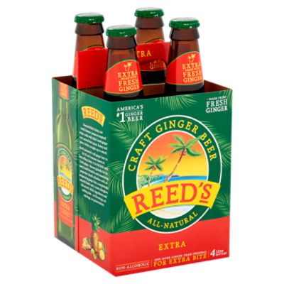 Reed's Extra Craft Ginger Beer, 4 count, 12 oz - Fairway
