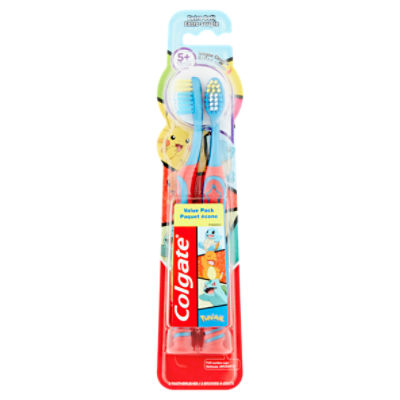 Colgate Pokemon Extra Soft Toothbrushes Value Pack, 5+ Years, 2 count ...