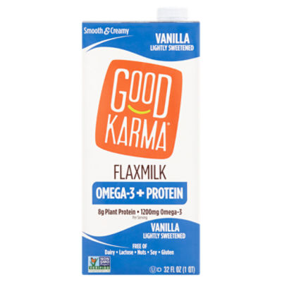 Good Karma Omega-3 + Protein Vanilla Lightly Sweetened Flaxmilk, 32 fl ...
