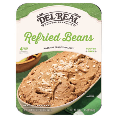 Del Real Foods Refried Beans, 22 oz - ShopRite