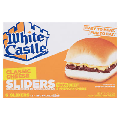 White Castle Classic Cheese Sliders, 6 count, 11 oz - Price Rite