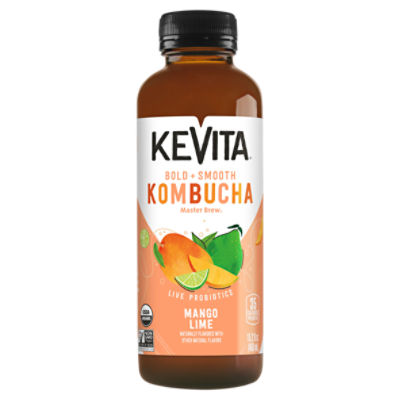 Kevita Live Probiotics Master Brew Kombucha Mango Lime 15.2 Fl Oz ...