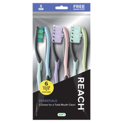 Reach Essentials Soft Toothbrush Value Pack, 6 count - ShopRite