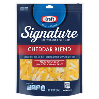 Kraft Signature Cheddar Blend Natural Cheese, 8 oz - ShopRite