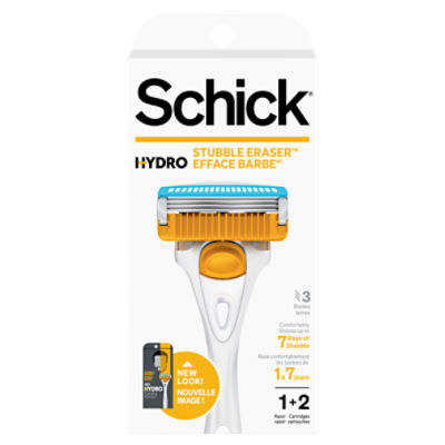 Schick Hydro Stubble Eraser 3 Blades Razor + Cartridges