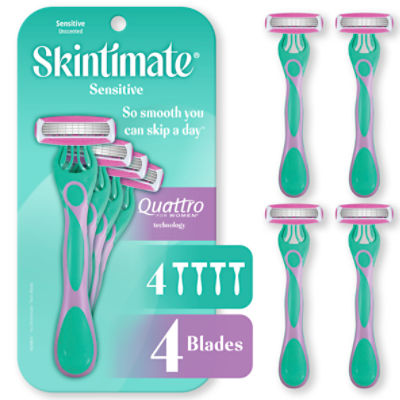 Skintimate Sensitive Skin 4-Blade Disposable Razor, 4 Count - ShopRite